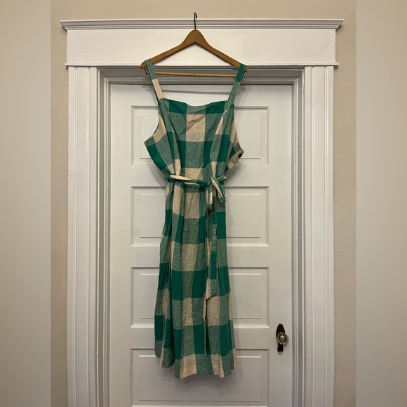 Ava & Viv | Dresses | 3x Ava Viv Green White Plaid Brown Button Plus ...